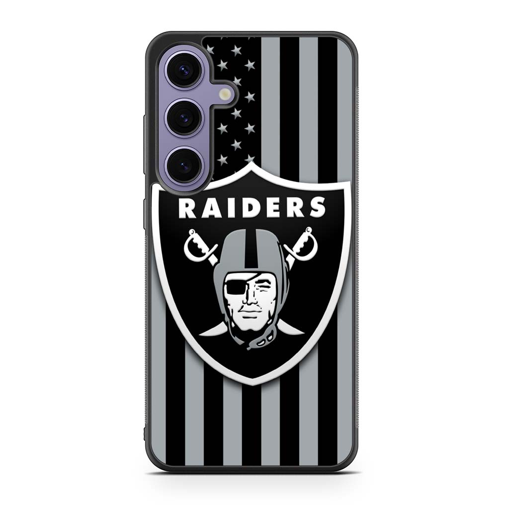 Oakland Raiders American Flag Samsung Galaxy S24 Series Case – MerchPrintz